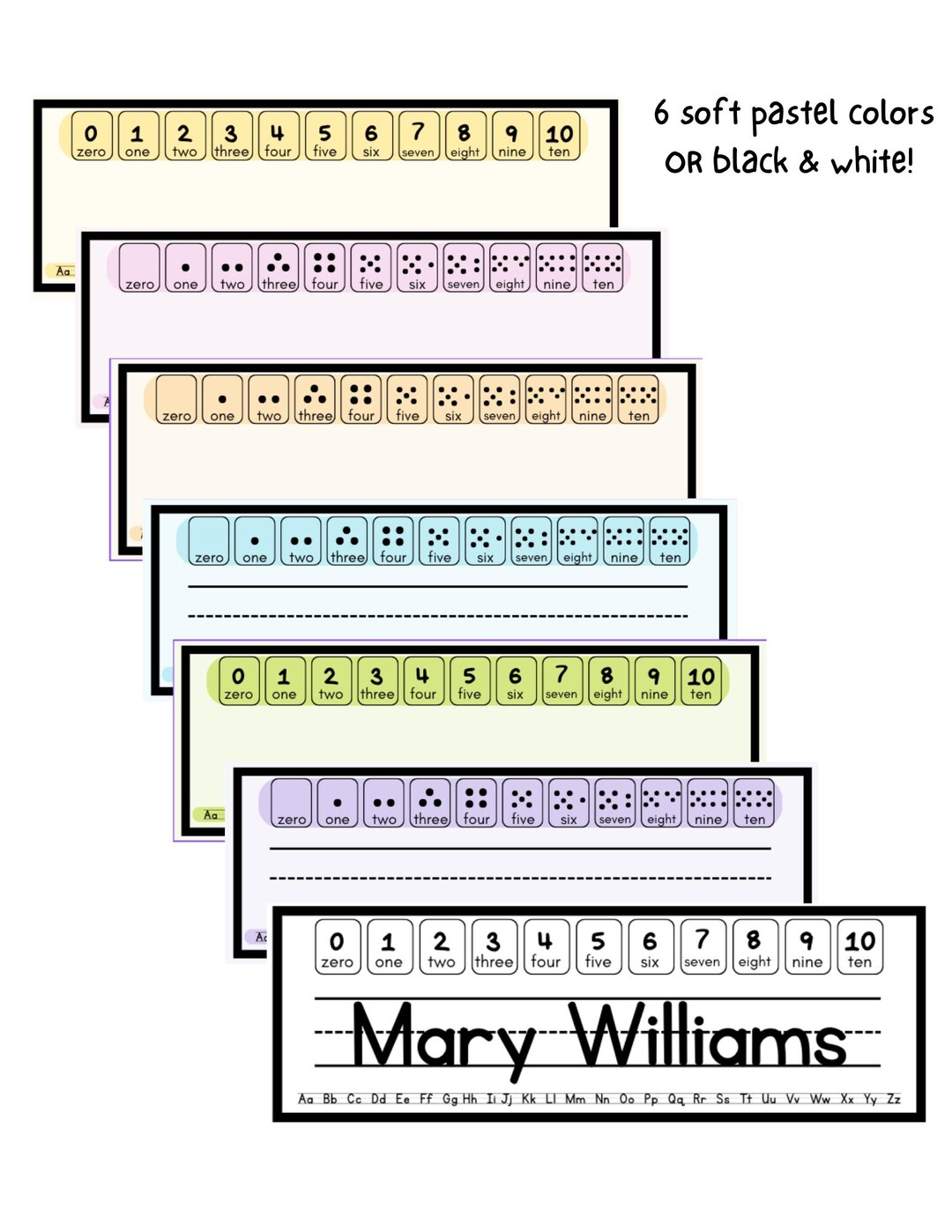 EDITABLE Pastel Name Tags - Etsy