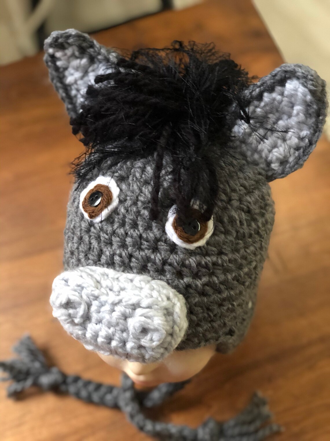 Donkey Hat Donkey Crochet Hat Crochet Donkey hat Crochet hat | Etsy