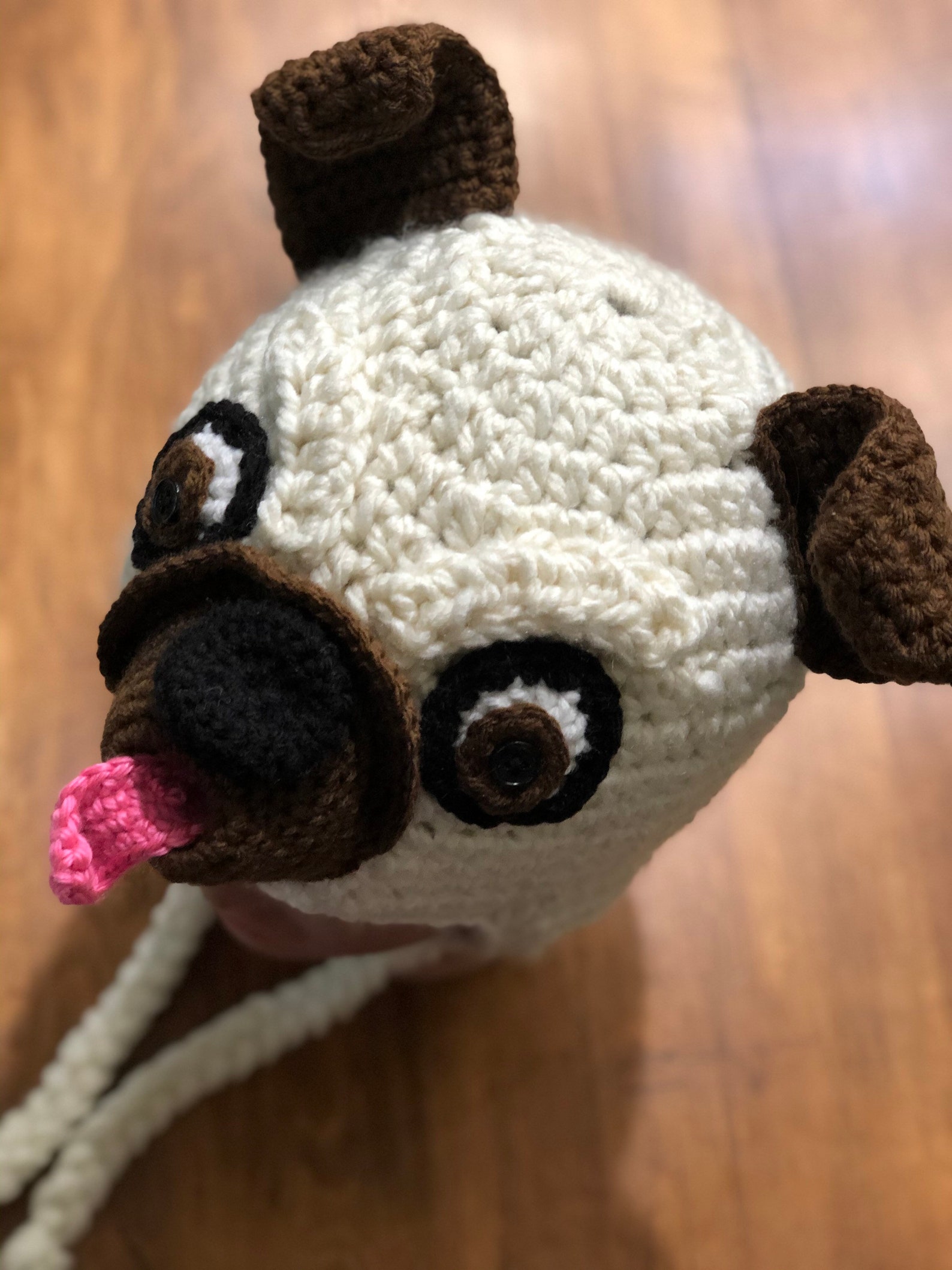 Pug Hat, Crochet Pug Hat, Crochet Pug Beanie - Etsy
