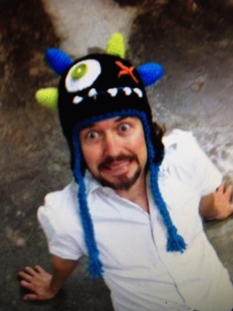 Monster Hat Monster Crochet Hat Beanie Halloween | Etsy