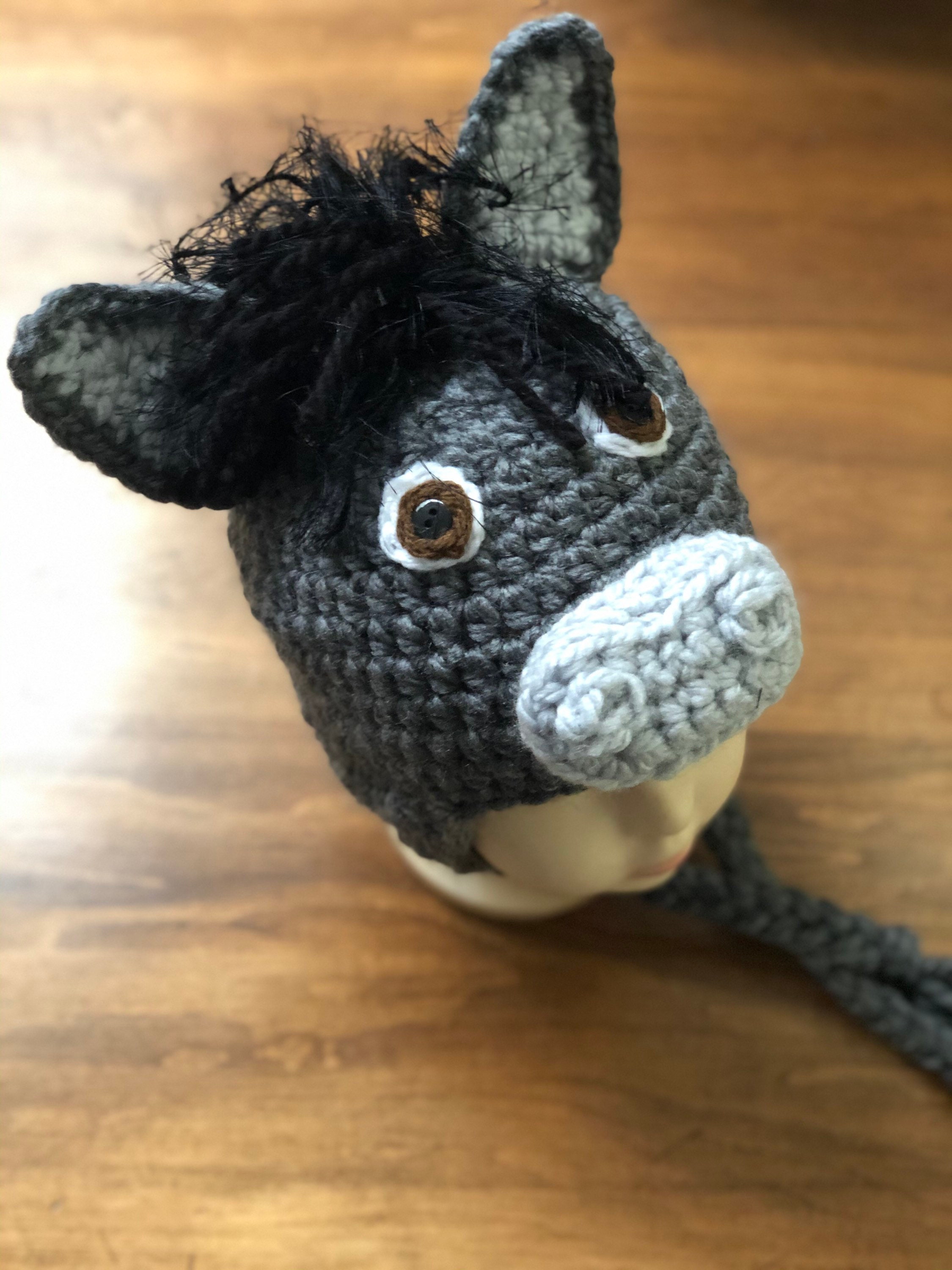 Donkey Hat, Donkey Crochet Hat, Crochet Donkey Hat Crochet Hat Crochet ...