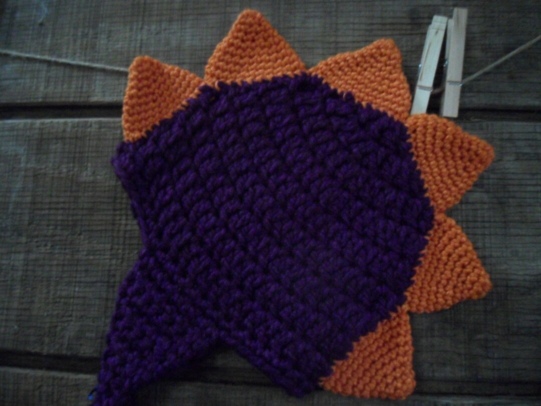 Dinosaur Mohawk Crochet Hat With Ear Flaps - Etsy