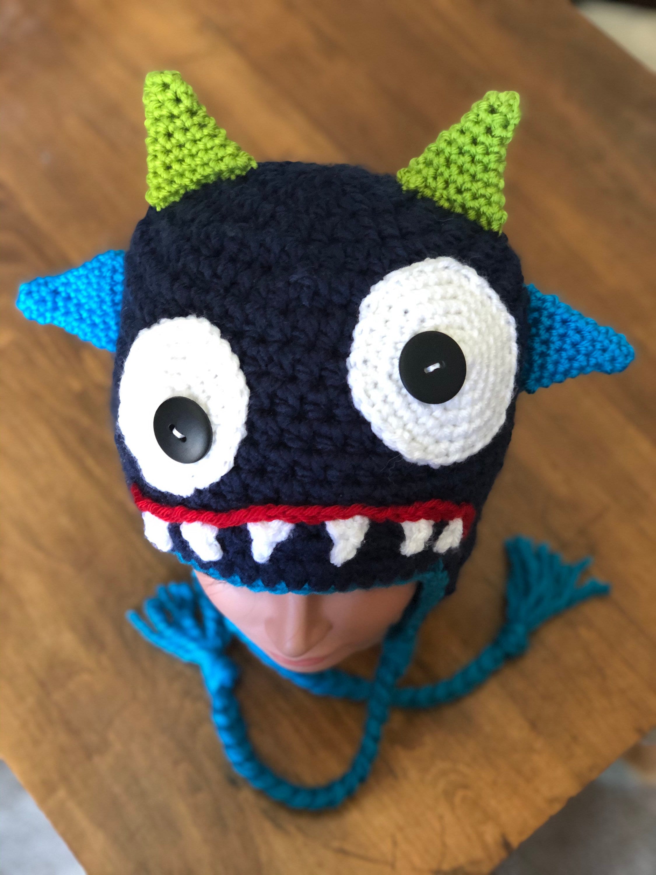 Monster Hat Monster Crochet Hat Beanie Halloween | Etsy