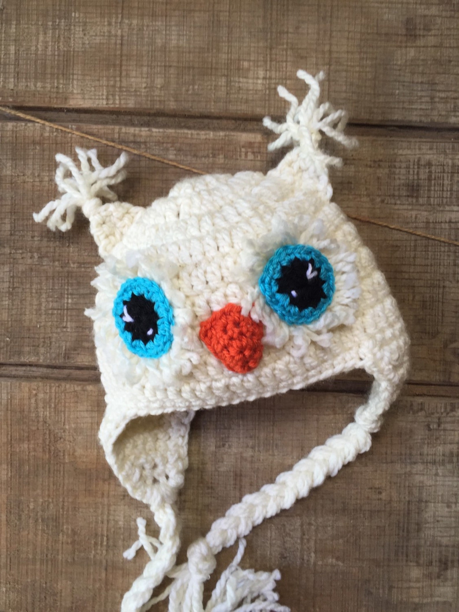 Snow Owl Hat Crochet Snow Owl Hat Snow Owl Crochet Hat Owl - Etsy