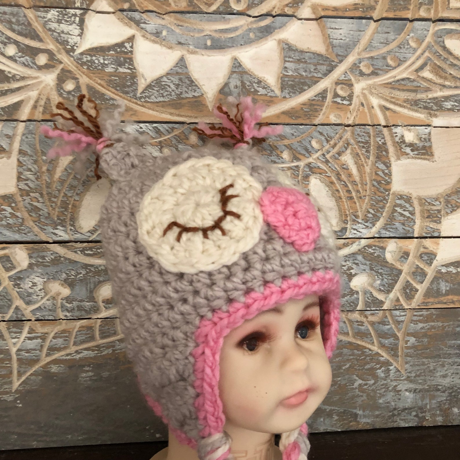 Owl Owlette Crochet Hat Baby Owl Hat Sleeping Owl Baby Hat - Etsy