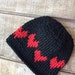 Heart Hat Crochet Heart Hat Crochet Hearts Graph Hat - Etsy