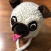 Pug Hat, Crochet Pug Hat, Crochet Pug Beanie - Etsy