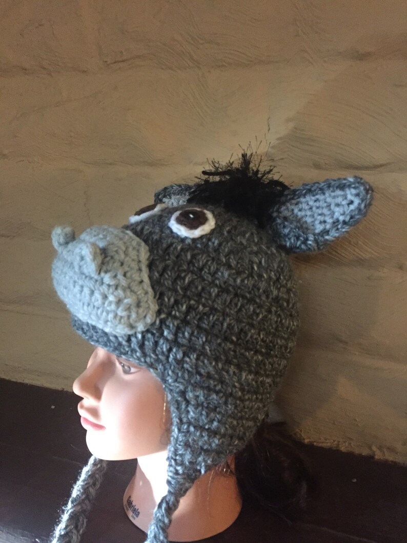 Donkey Hat Donkey Crochet Hat Crochet Donkey hat Crochet hat | Etsy
