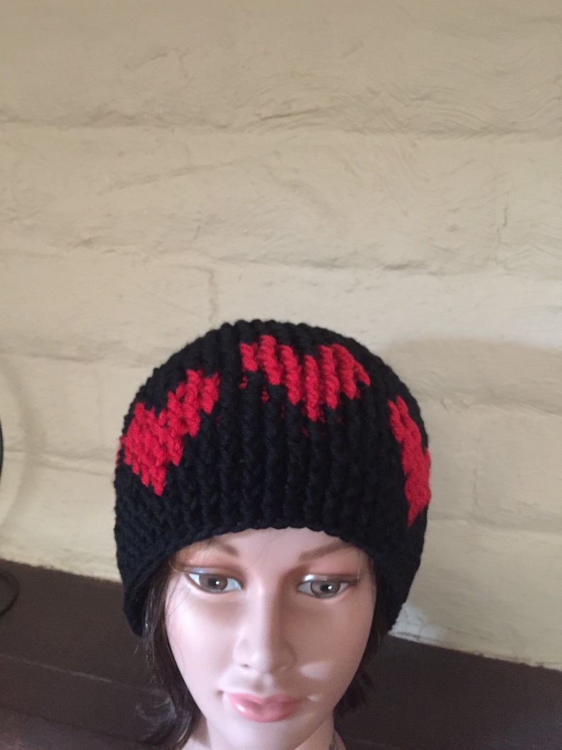 Heart Hat Crochet Heart Hat Crochet Hearts Graph Hat | Etsy