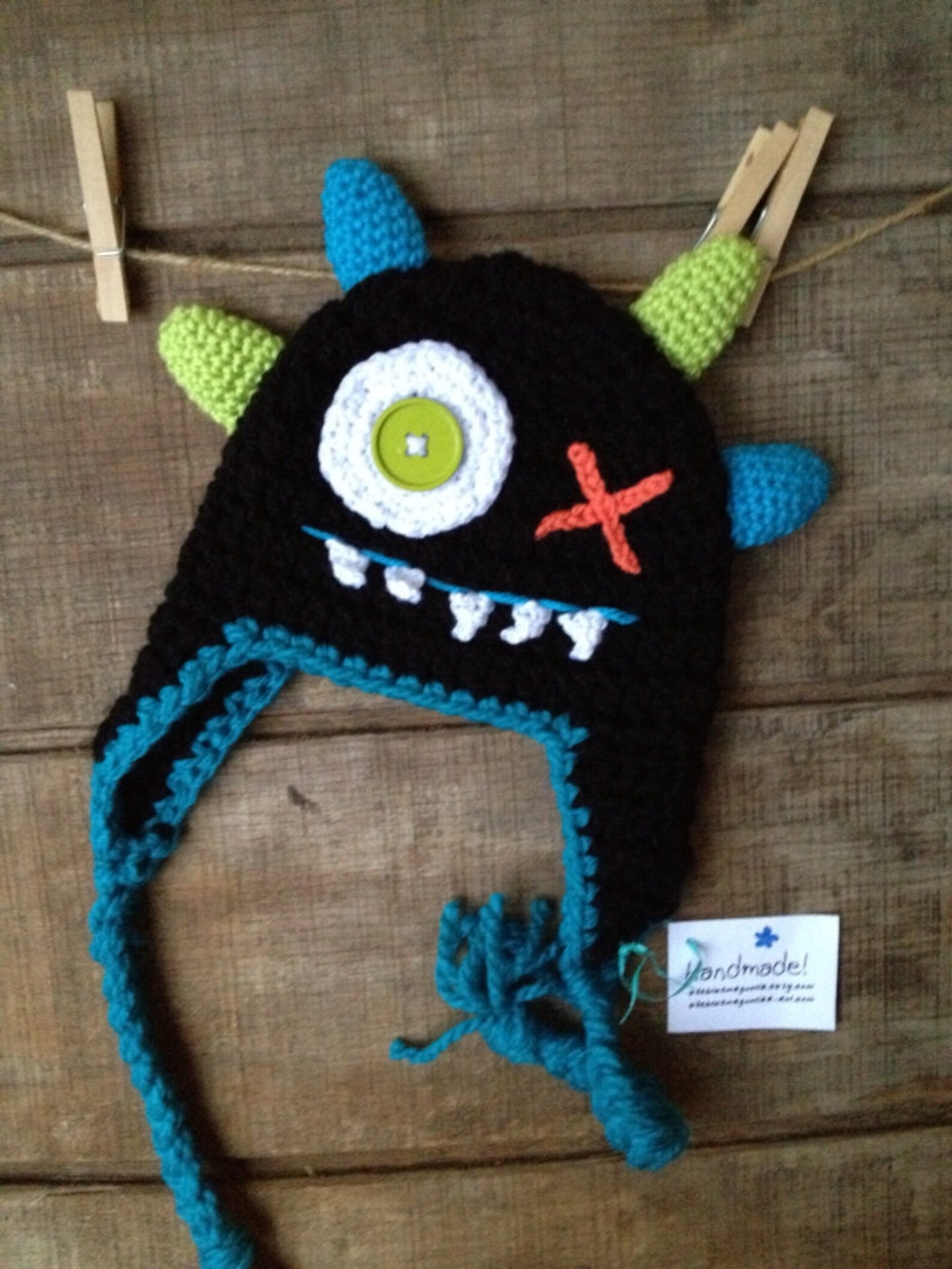 Monster Hat Monster Crochet Hat Beanie Halloween | Etsy