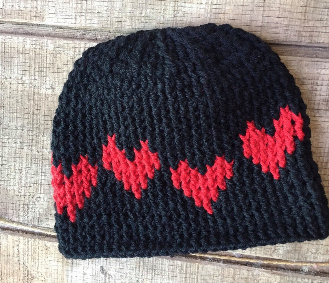 Heart Hat Crochet Heart Hat Crochet Hearts Graph Hat - Etsy