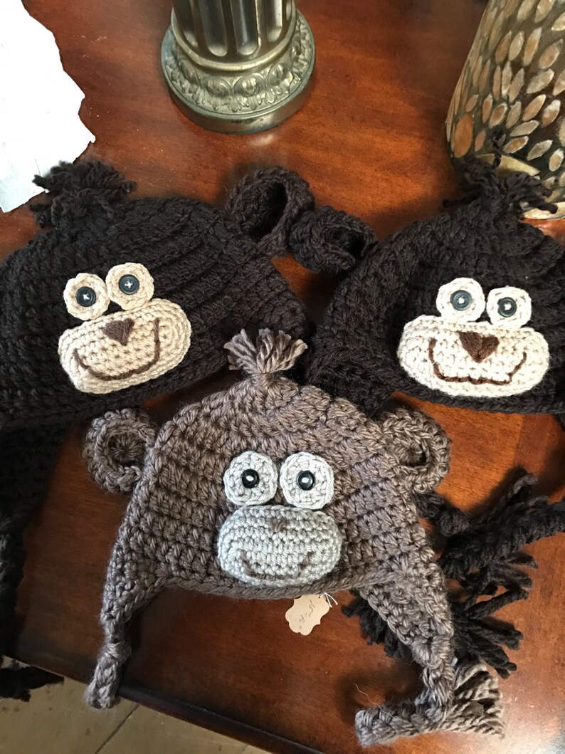 Monkey Hat - Etsy