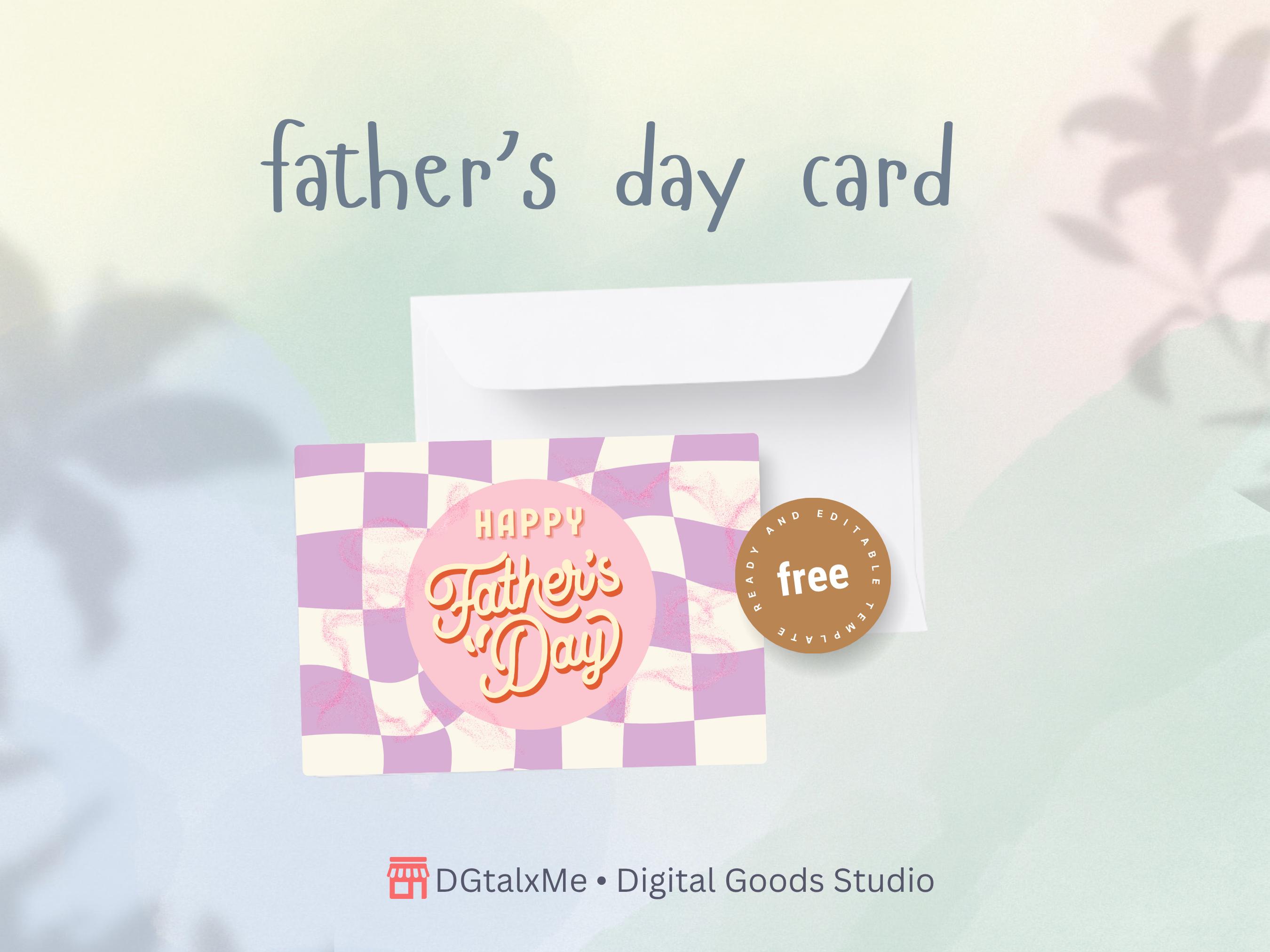 Printable Father’s Day Card Template | 5x7" Instant Download | DIY ...