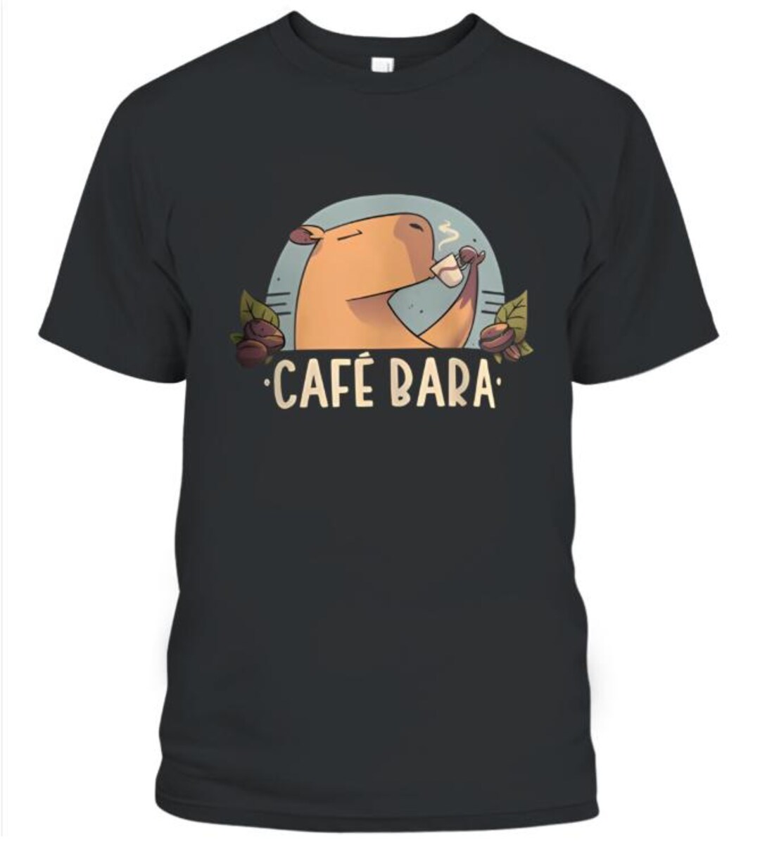Cafe Bara Capybara Coffee Shirt, Funny Animal Coffee Lover Tee, Cute ...