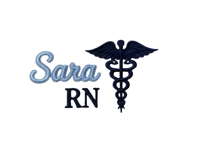 Custom Nurse Caduceus Embroidery Design Bennett Quarter Zip Style RN ...