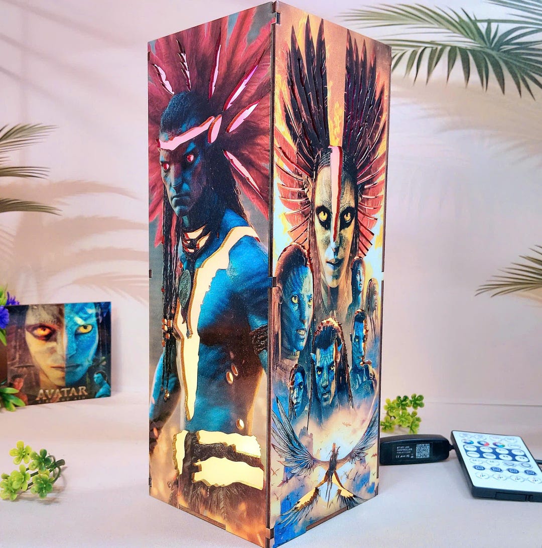 AVT 3 - Wooden Box Lamp – Legendary Warriors Night Light, the Na'vi ...