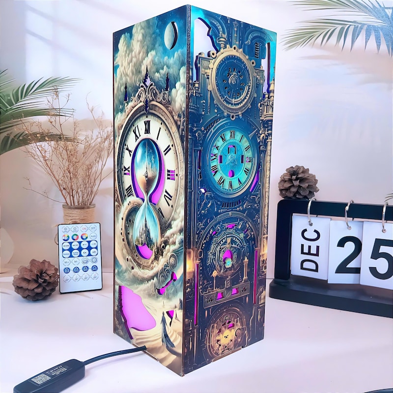 Led Vertical Wall Clock - Etsy