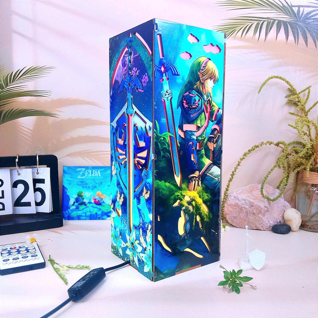 TOTK- Wooden Box Lamp, Zd Mischief Mask, TOTK Shield & Sword Poster ...