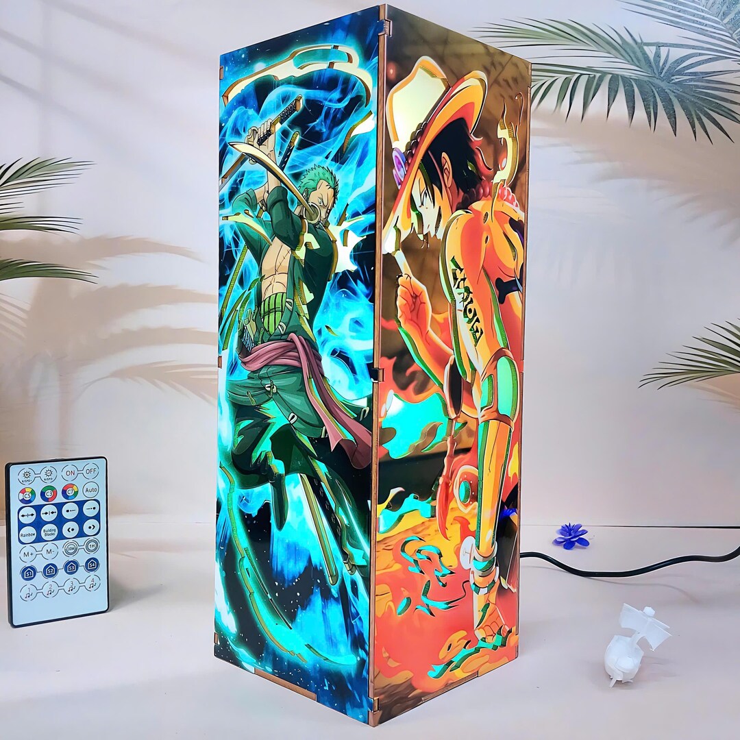 OP 2- Wooden Box Lamp – Pirate Night Light, RGB Led Lamo, Unique Anime ...