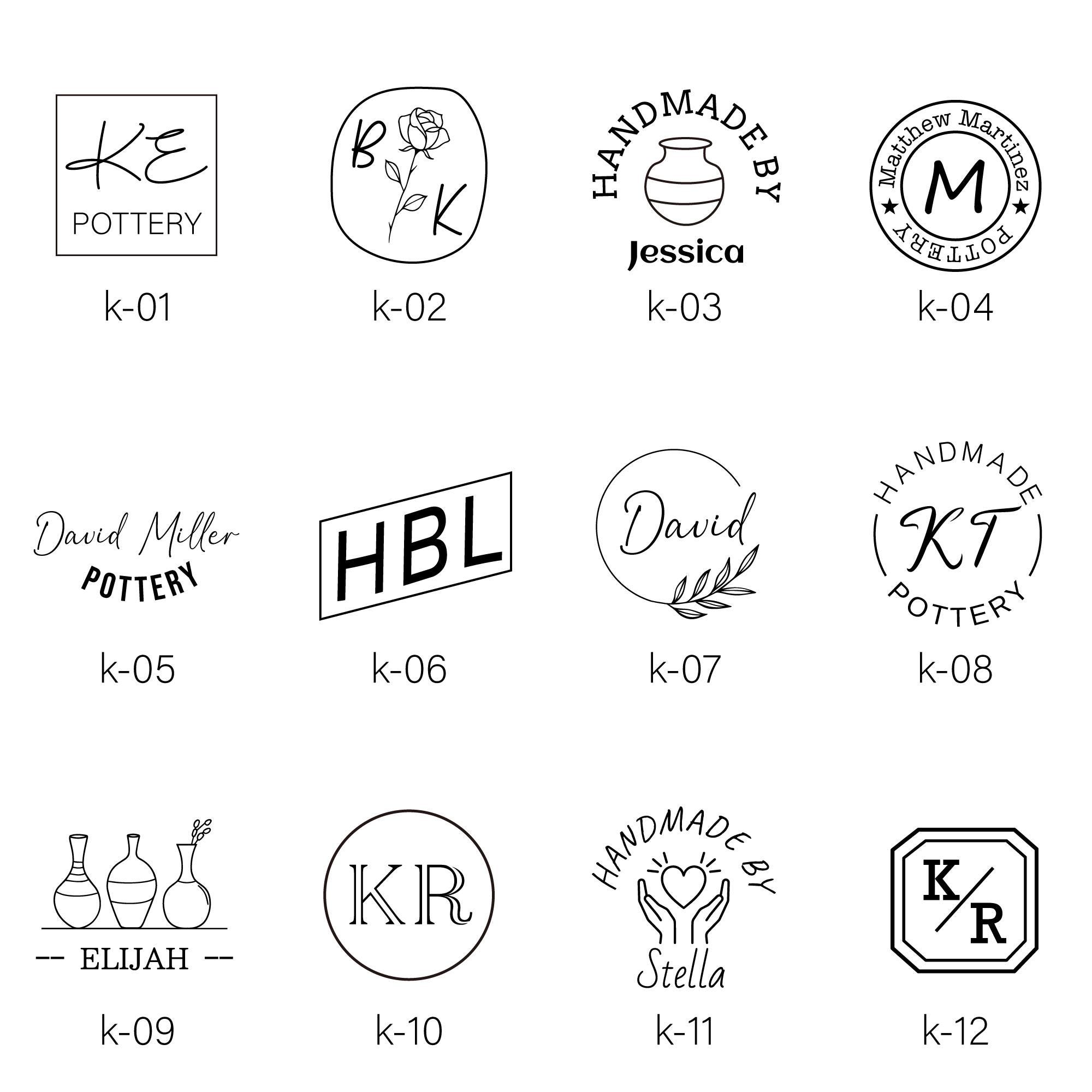 Personalized Ceramics Stamp, Pottery Signature Stamp, Custom Pottery ...