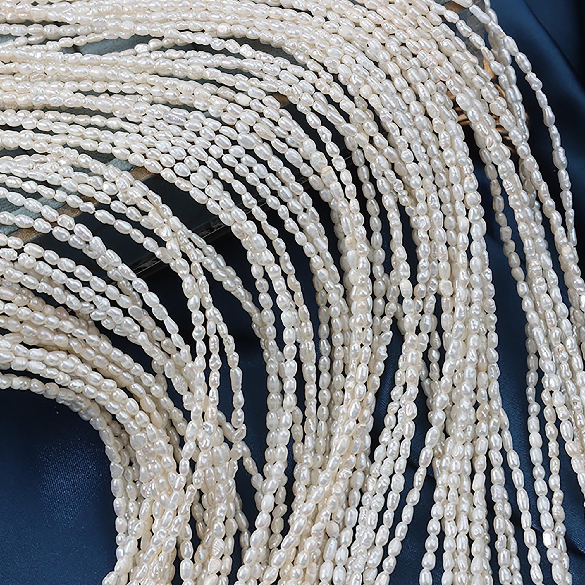 Natural 2mm Freshwater Pearls Real Pearl Jewelry Gift Accessories One ...
