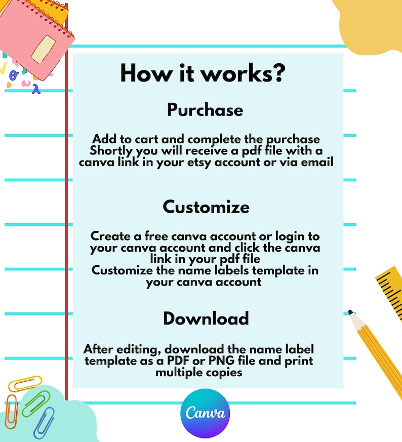 Labubu Name Labels: Editable School Stickers Canva Template (digital ...