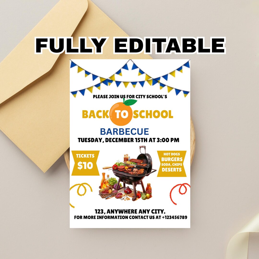 Editable BBQ Ribs Fundraiser Flyer Template | Printable Rib Sale ...