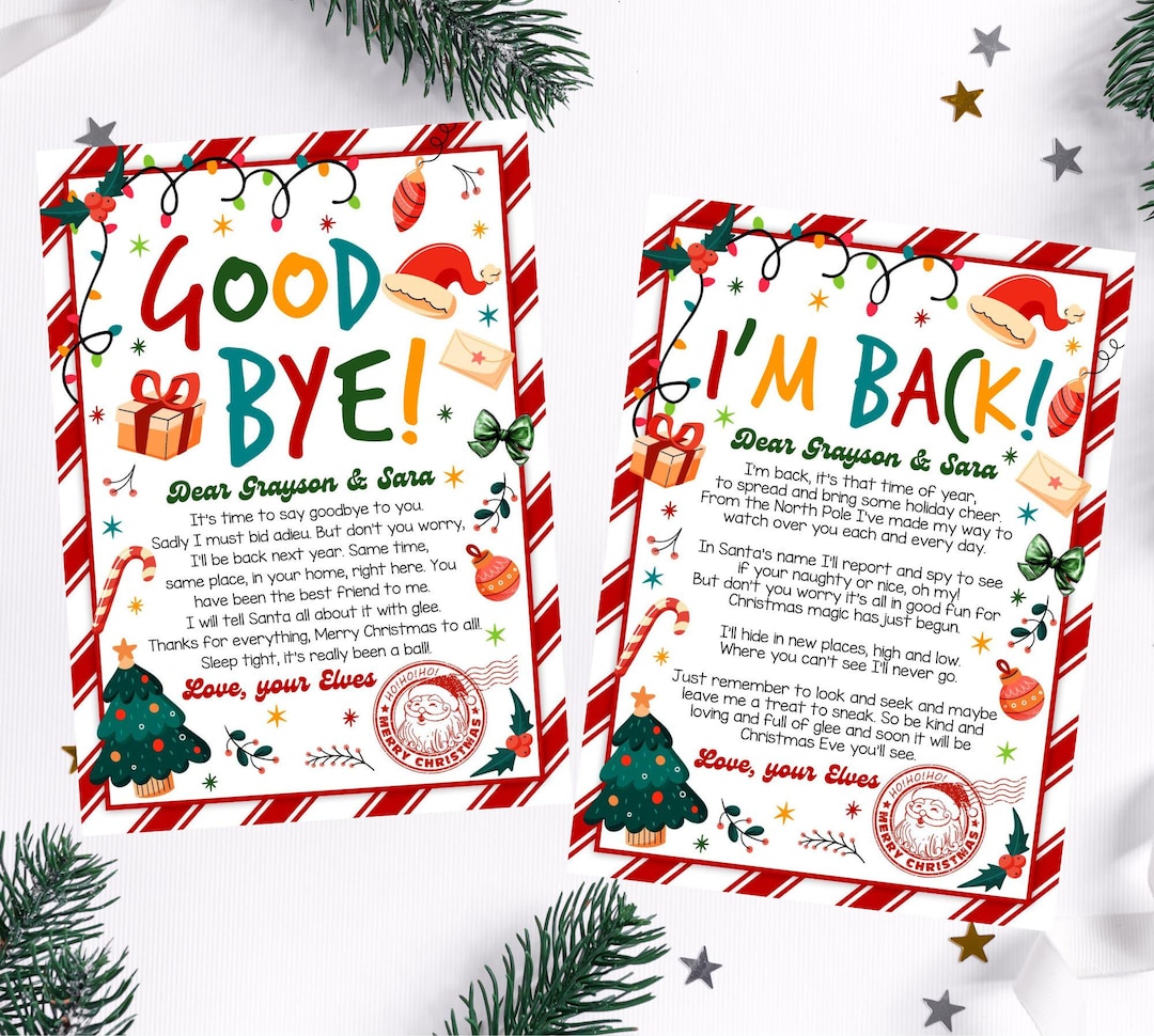 Editable Elf Letter, Elf Arrival Letter, Elf Return Letter, Elf I'm ...