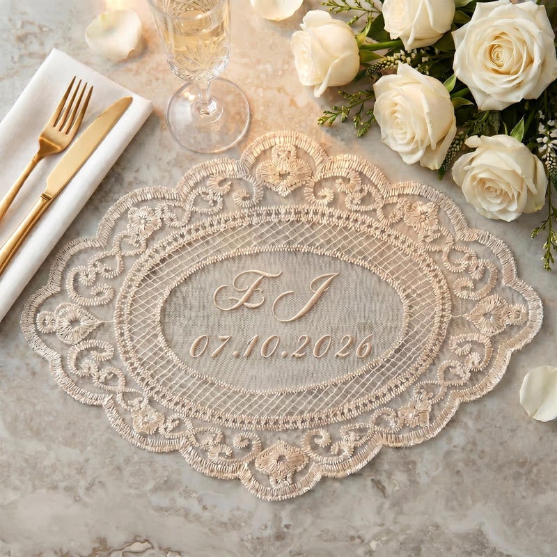 Embroidered Lace Placemats - Etsy