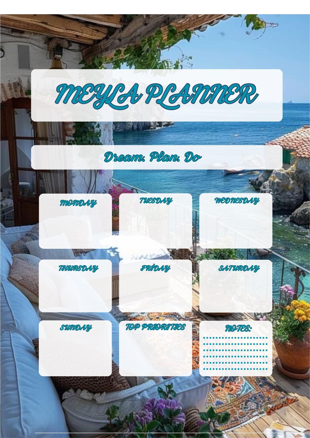 Weekly Planner - Dream, Plan, Do - Printable Planner Template for ...