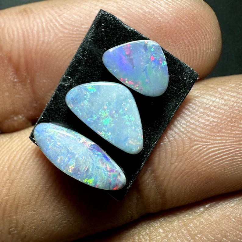 Cabujones dobletes de ópalo australiano: lote de piedras preciosas ...