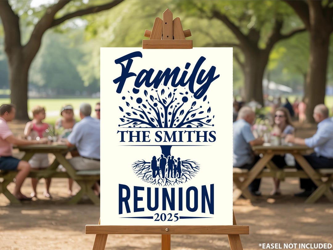 Personalized Family Reunions Sign, Custom Outdoor Family Event Decor ...