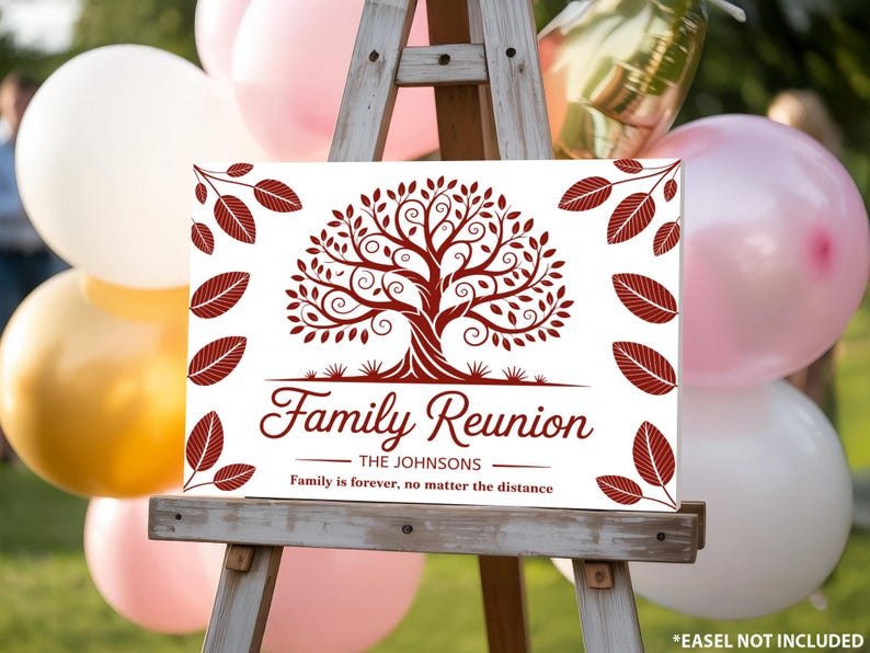 Family Reunion Yard Sign, Custom Event Welcome Home Outdoor Plaque ...