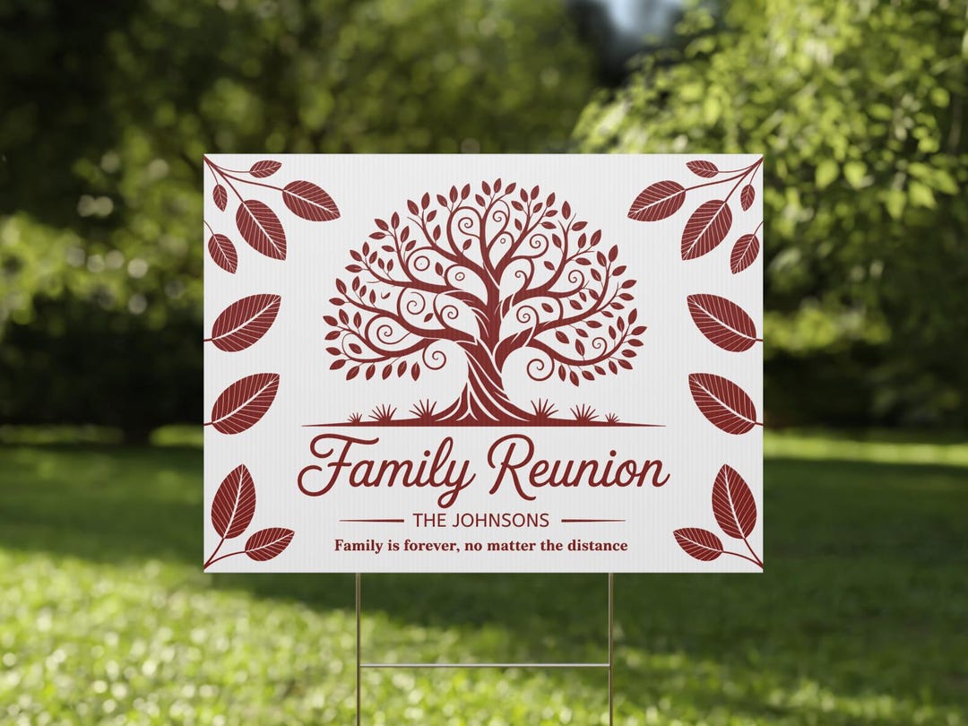 Custom Family Reunion Yard Sign: Weatherproof Outdoor Welcome Plaque - Etsy