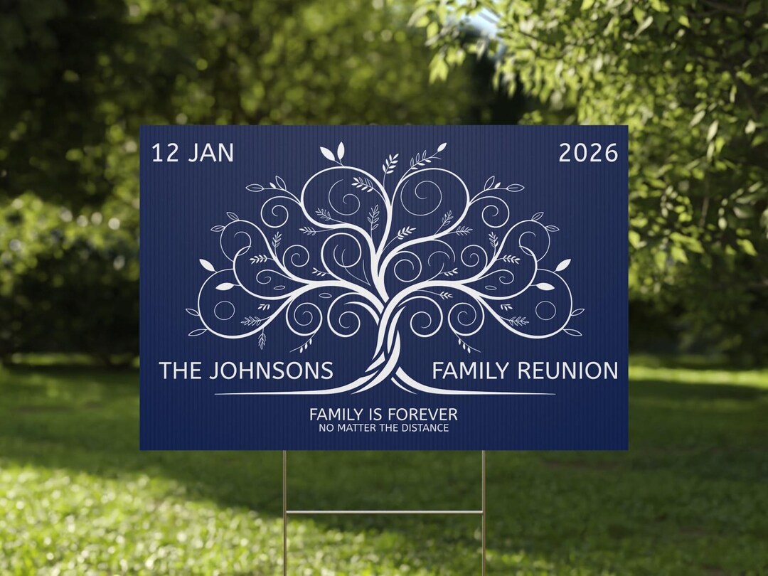 Personalized Family Reunion Yard Sign: Custom Outdoor Welcome Sign - Etsy
