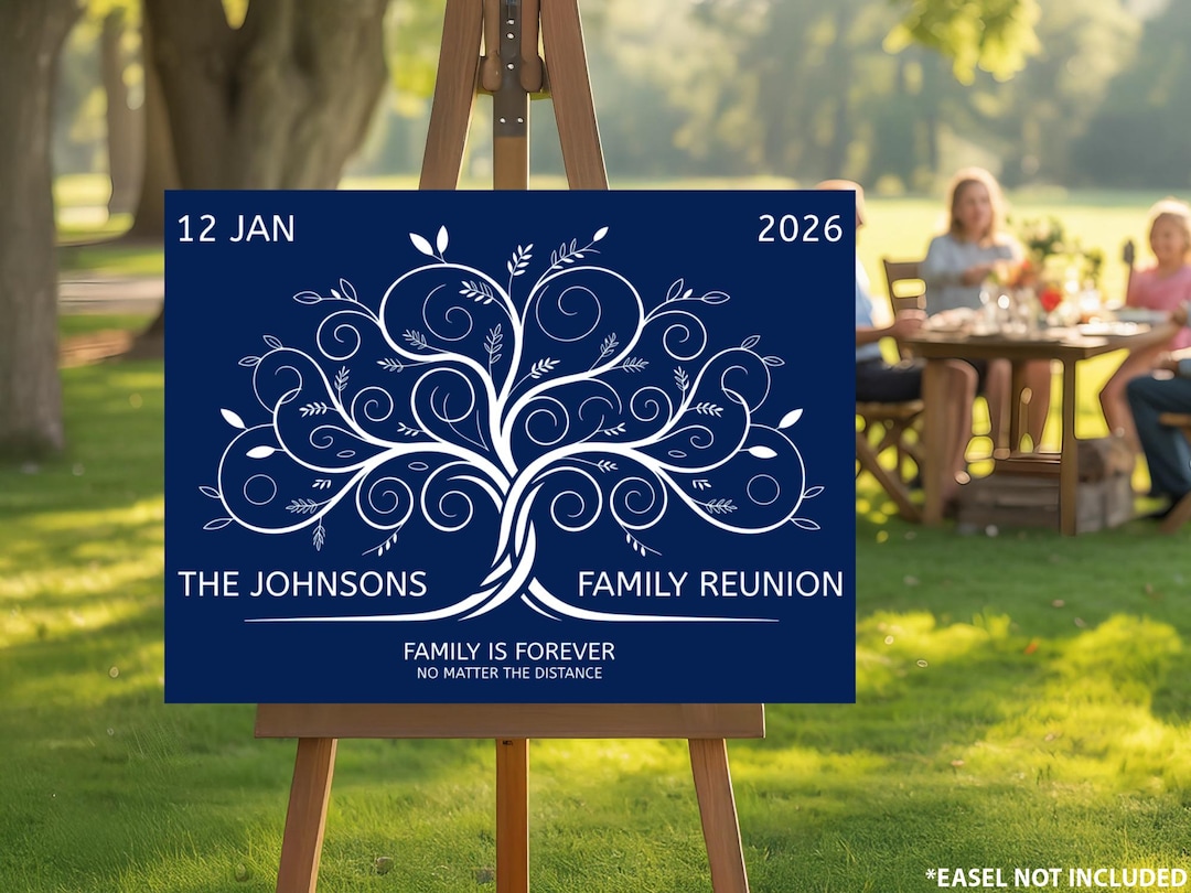 Personalized Family Reunion Plastic Yard Sign, Custom Outdoor Lawn ...