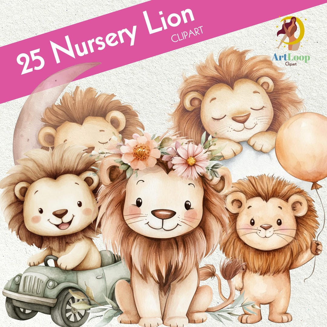 25 Lion Clipart, Cute Lion, Watercolor Lion, Lion Png, Lion Drawing ...