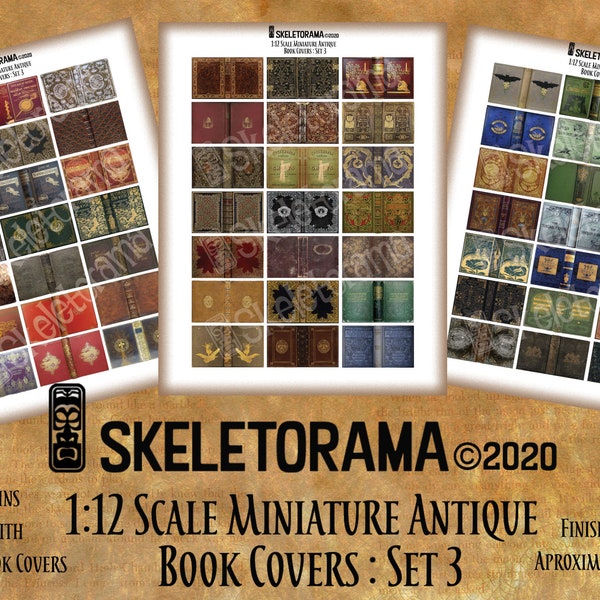 1 12 Scale Book Covers - Etsy UK
