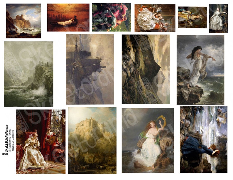 Digital Download Classical Art Gallery 1:12 Scale | Etsy