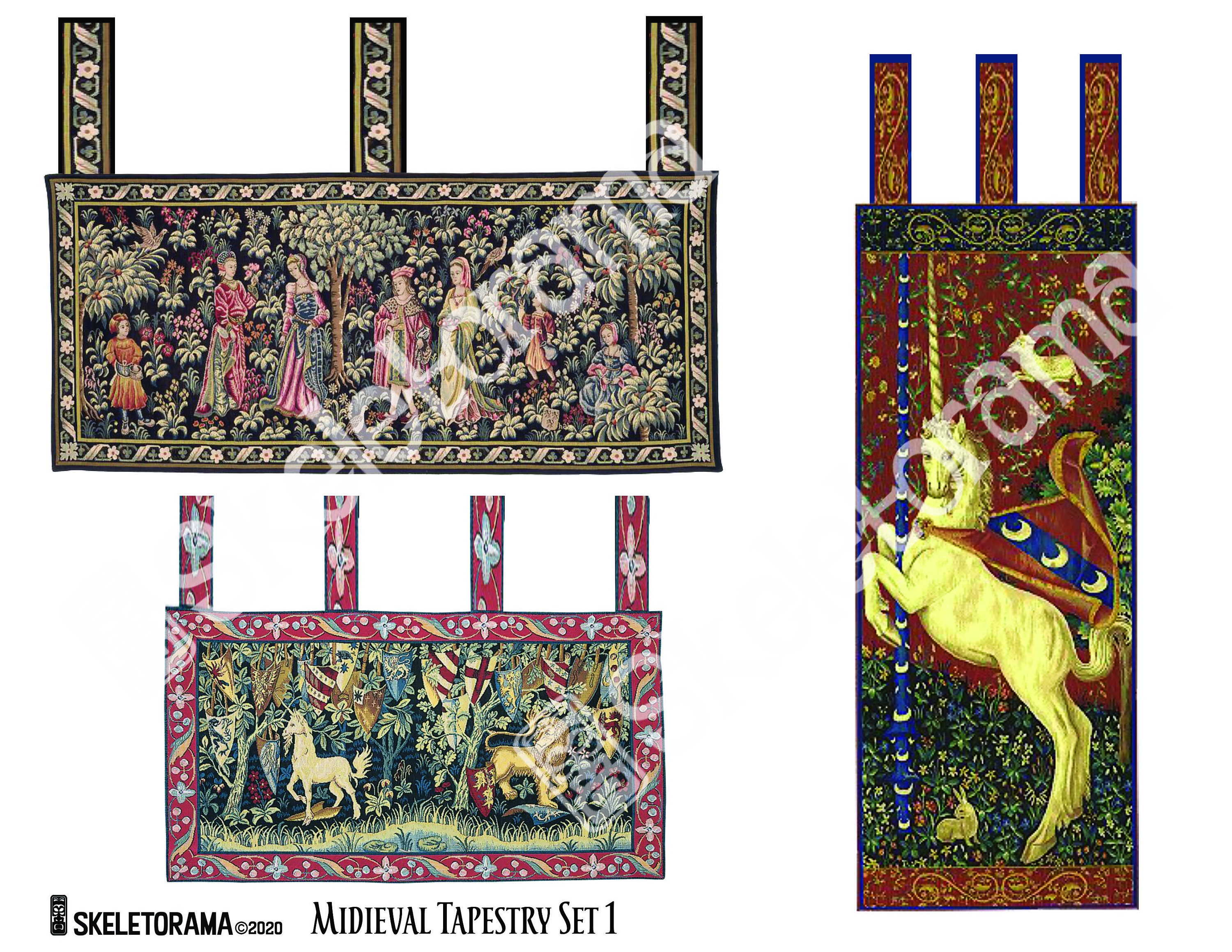 Digital Download Midieval Tapestry Set 1 1:12 Scale Printable ...