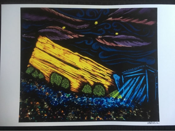 Red Rocks Amphitheater Poster Original Art Print - Etsy