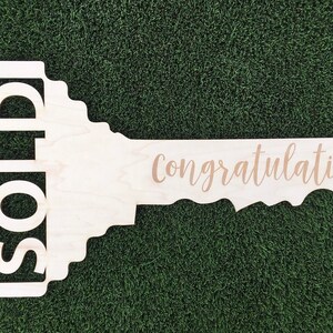 Realtor Wood Key Sign, Sold Real Estate Agent Key, Realty Estate ...