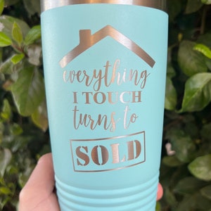 Real Estate Beverage Tumbler , Realtor Travel Mug, 20 Oz. Stainless ...