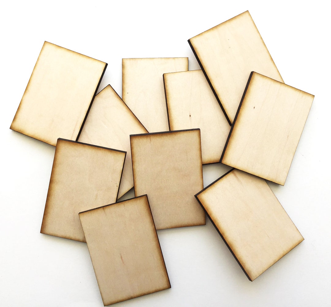 Unfinished Wood Rectangles 2.5"x 3.5" Inch Set of 10, Wood Rectangles ...