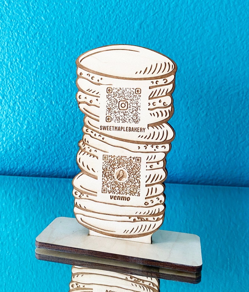 Scannable Macaroons QR Code Sign With Stand QR Code Sign | Etsy