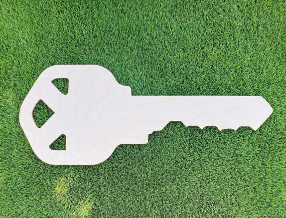Blank Wood Key Ready to Paint Realtor Wood Key Sign Real | Etsy