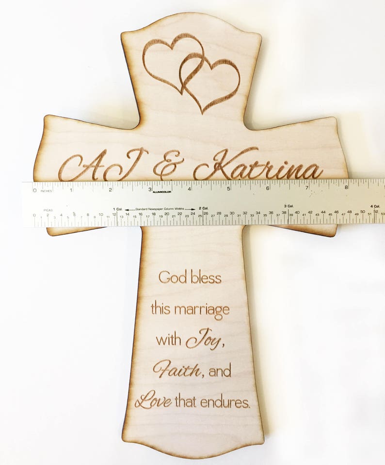 Personalized Wedding Cross Religious Cross Newlywed Gift - Etsy