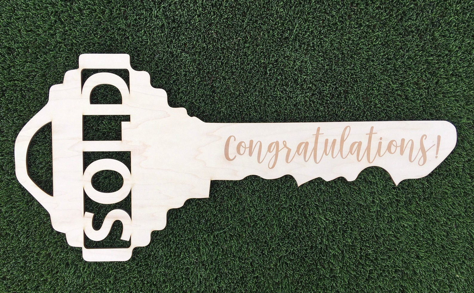 Realtor Wood Key Sign Sold Real Estate Agent Key Realty - Etsy