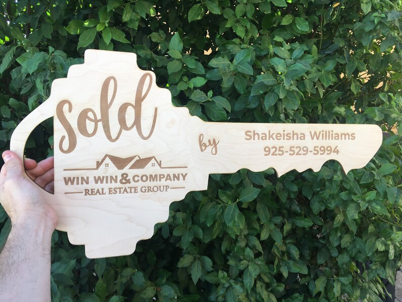 Blank Wood Key Ready to Paint Realtor Wood Key Sign Real - Etsy