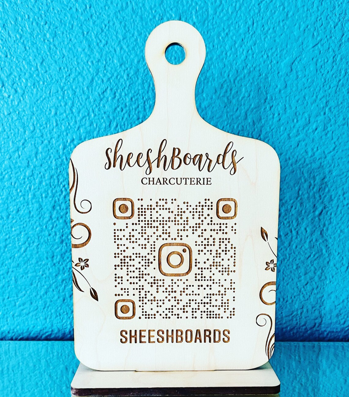 Scannable Charcuterie Board QR Code Sign With Stand QR Code - Etsy